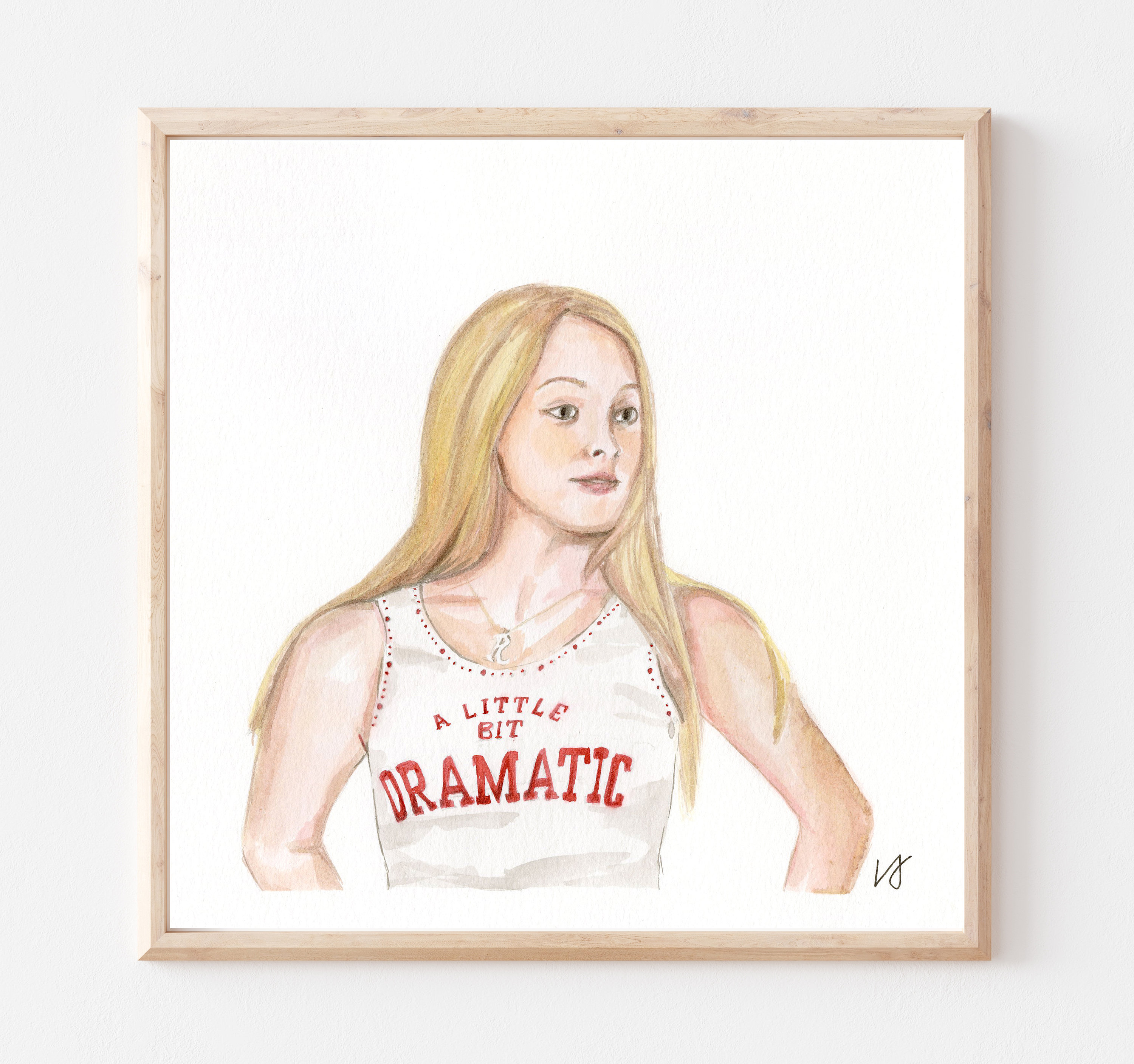 Regina George Original Ink/watercolor Art Print Mean Girls Art Print ...