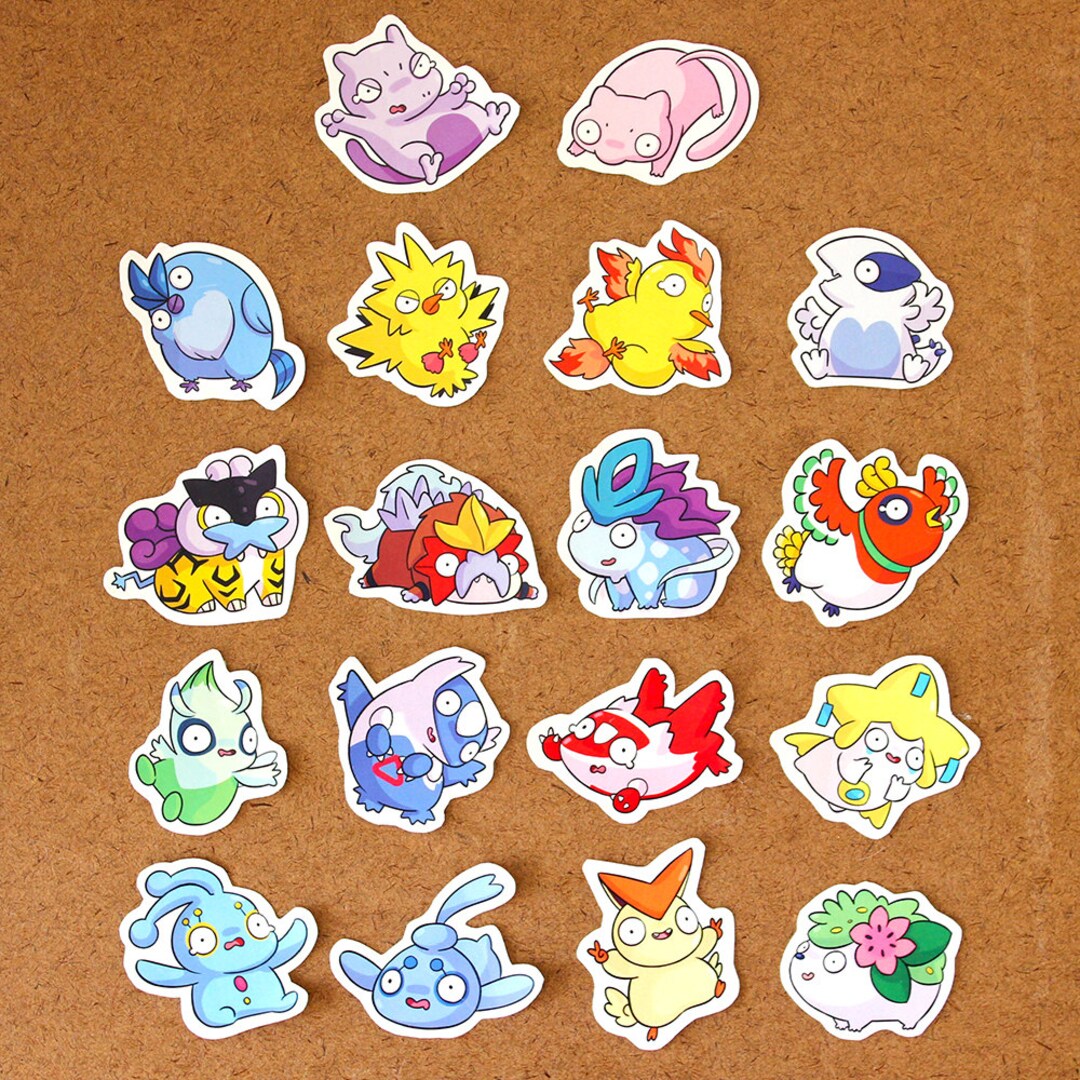 Legendary Pokemon Stickers - Etsy