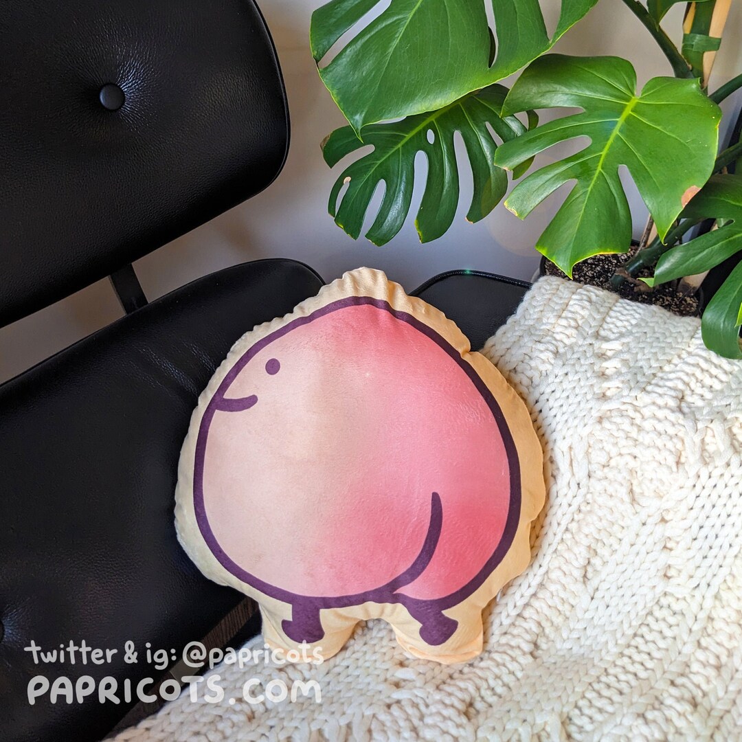 Big Juicy Peach Booty Pillow Plush Etsy