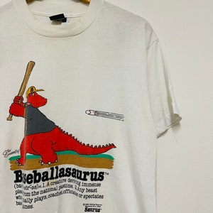 Vintage 80s Baseballasaurus 1986 Saurus Comics T-shirt / Artwork ...