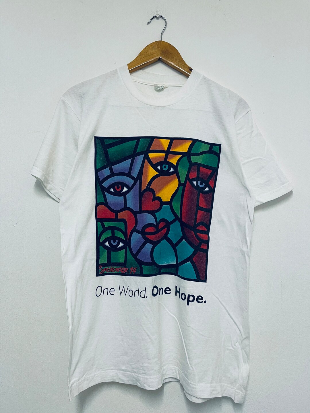 Vintage 90s Joe Average One World One Hope 1994 Artworks / Pop Art ...