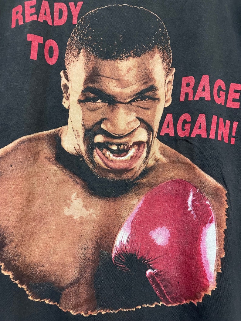 Vintage 90s Mike Tyson “ready to Rage Again” T-shirt / Rare / Rap Tee ...