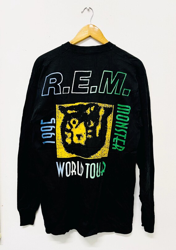 Vintage 90s REM Band : Monster World Tour 1995 T-Shir… - Gem