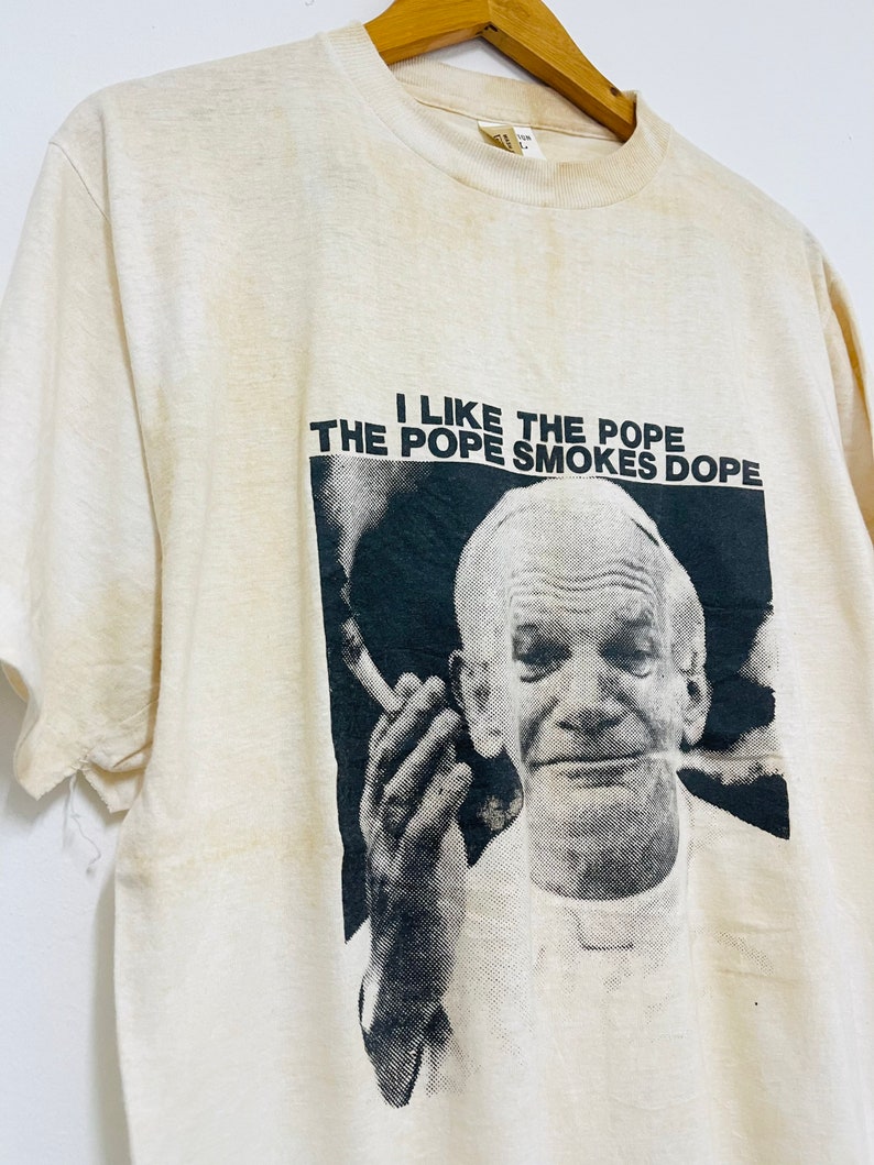 Vintage 80s Pope Smoke Dope Handprints T-shirt / Rare / Streetwear ...