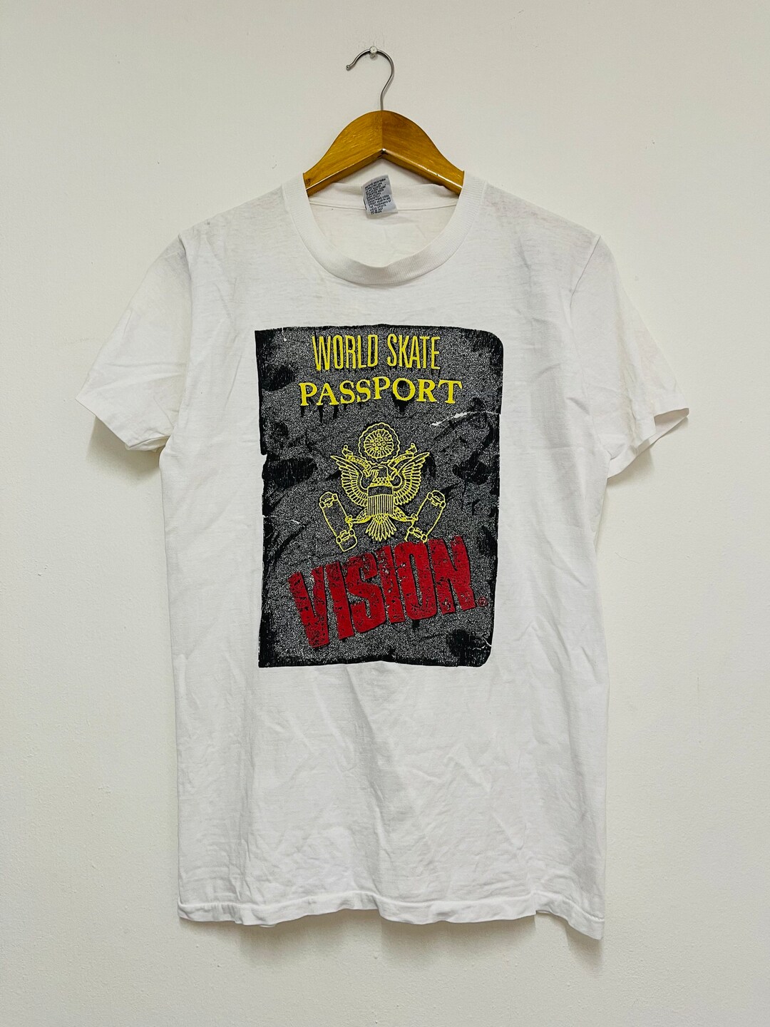 Vintage 80s Vision Streetwear “ World Skate Passport Skateboarding T ...