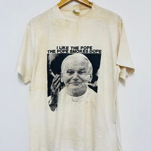 Vintage 80’s Pope Smoke Dope Handprints T-shirt / Rare / Streetwear ...
