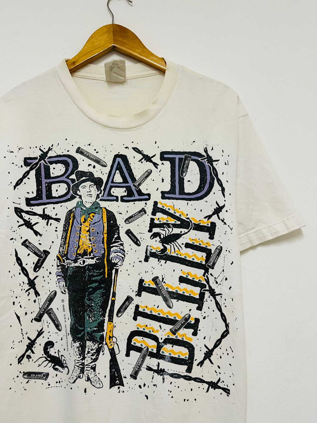 Vintage 90s Billy the Kid Bad Billy T-shirt / Streetwear / Rare / White ...