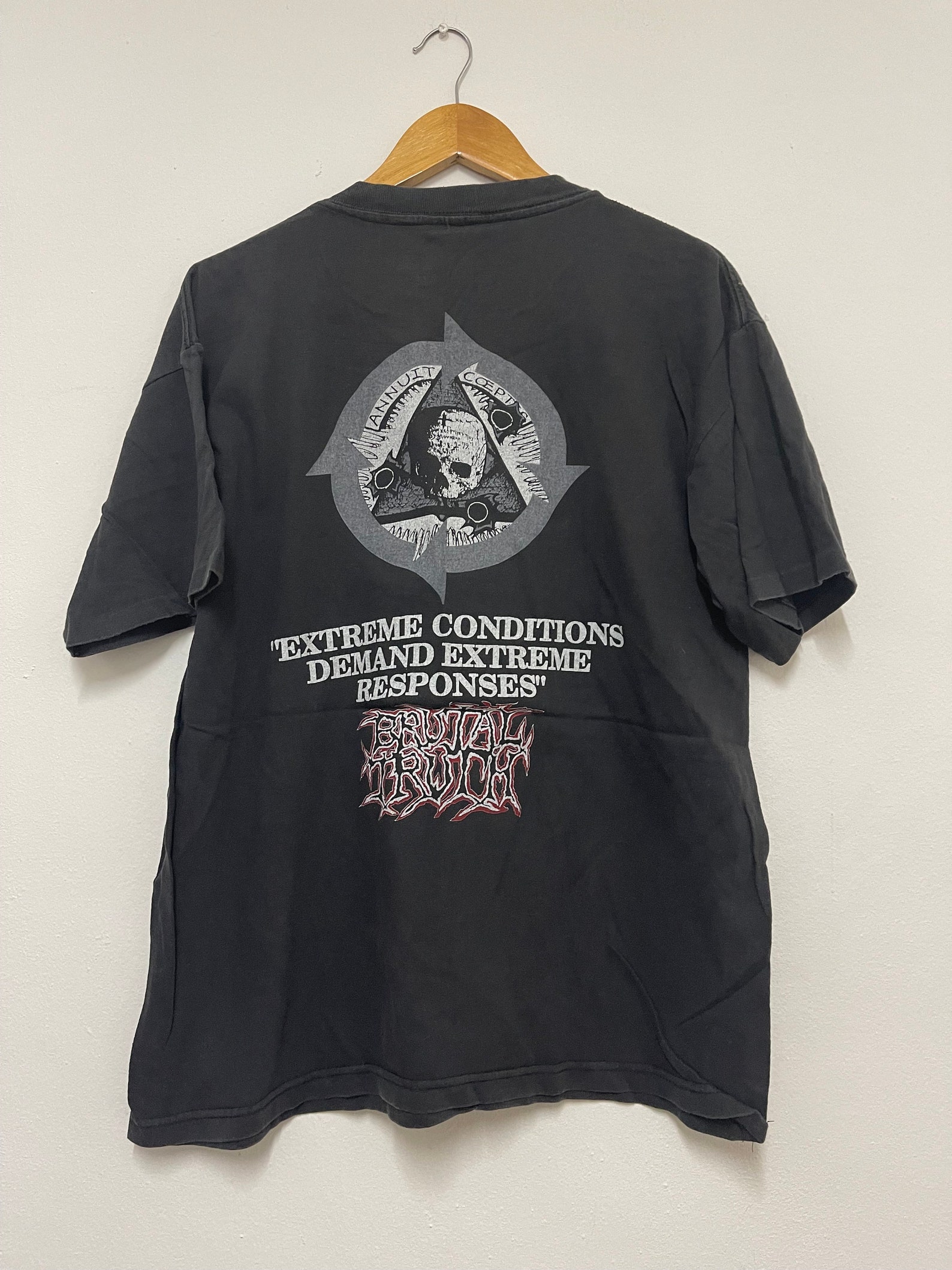 Vintage 90s Brutal Truth “ Extreme Condition 1992 Grindcore Music T ...
