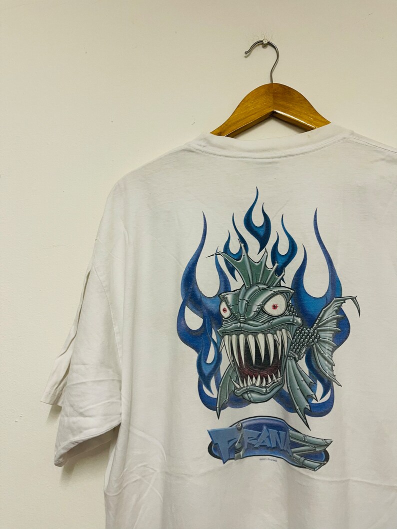 Vintage Y2K Piranaz 2001 Streetwear T-shirt / Skate Surf / Streetwear ...