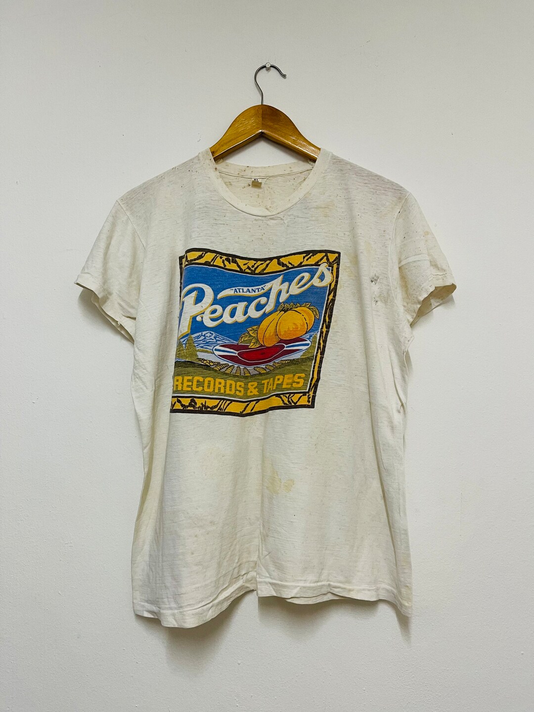 Vintage 70s Peaches Records & Tapes Music T-shirt / Rock T-shirt / D ...