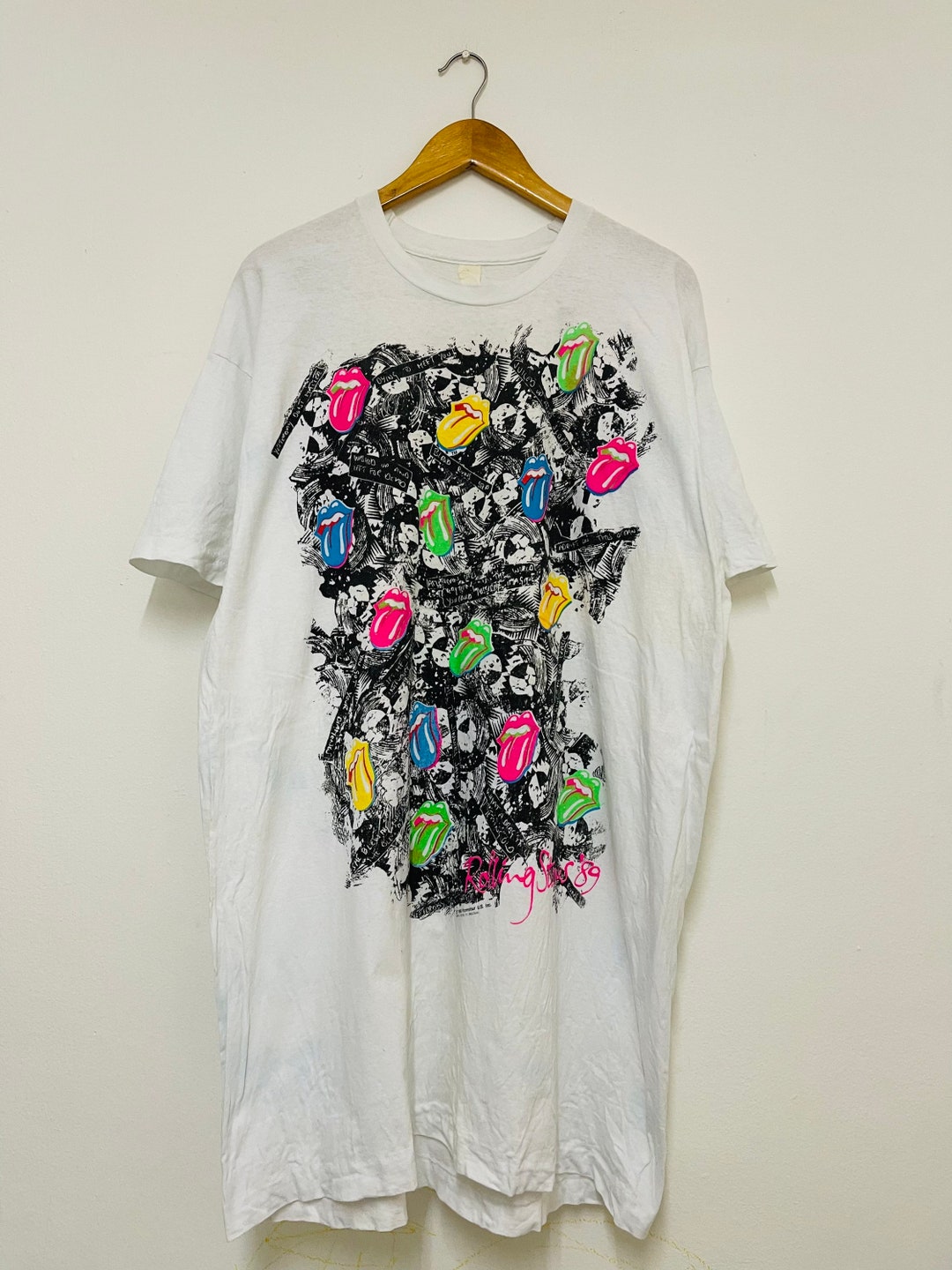 Camiseta vintage de los 90 de la gira de 1989 de The Rolling Stones ...