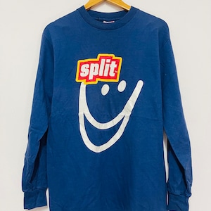 Vintage 90s Split Skateboarding : Smiley T-shirt / Modern Streetwear ...