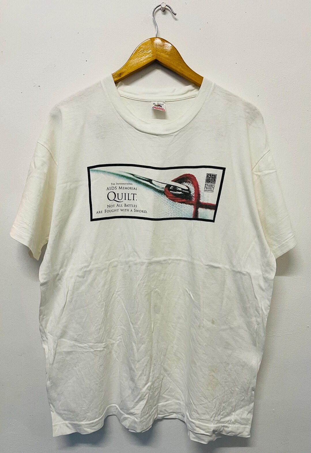 Vintage 90s the International Aids Memorial Quilt T-shirt : Not All ...