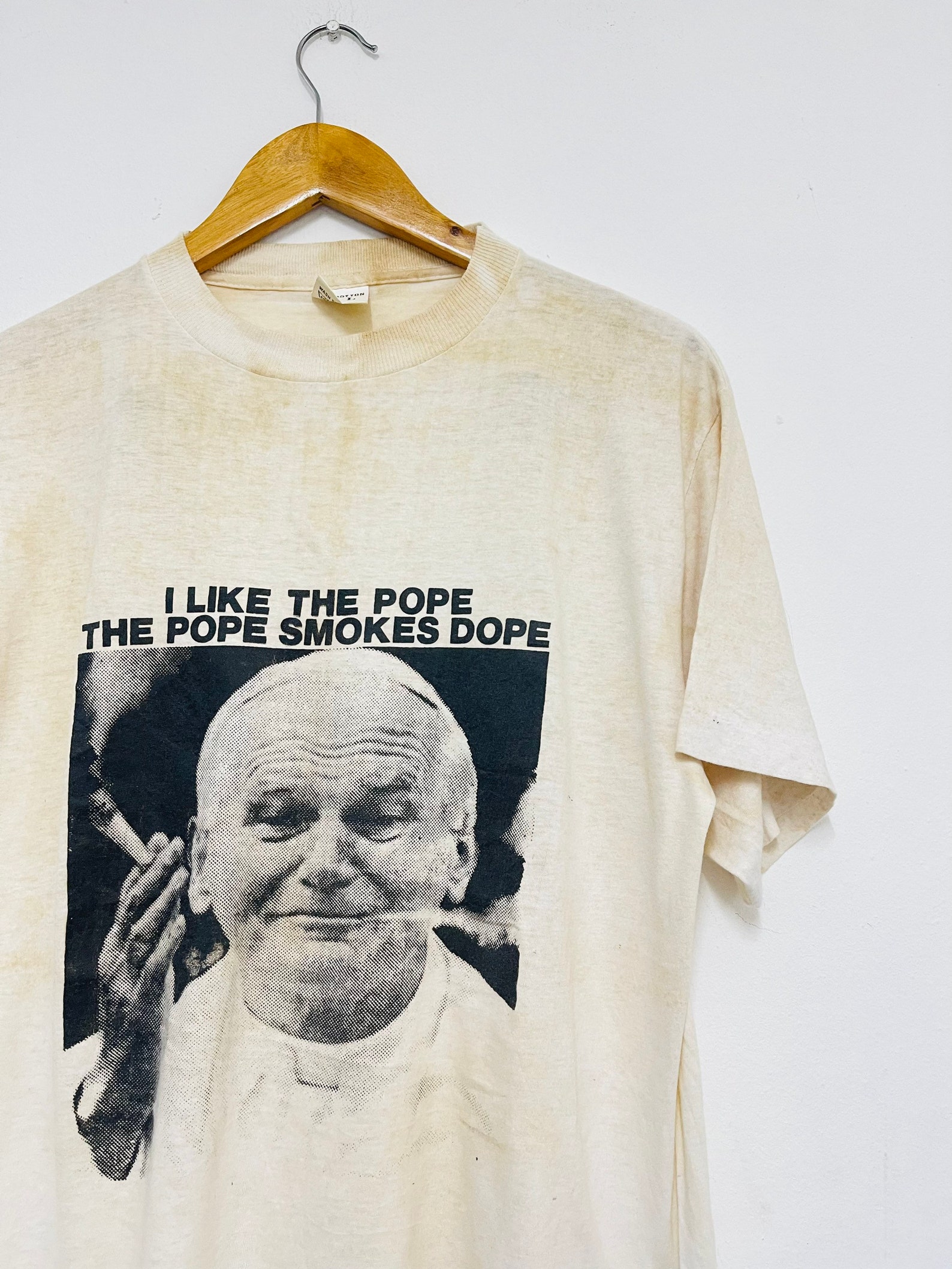 Vintage 80s Pope Smoke Dope Handprints T-shirt / Rare / Streetwear ...