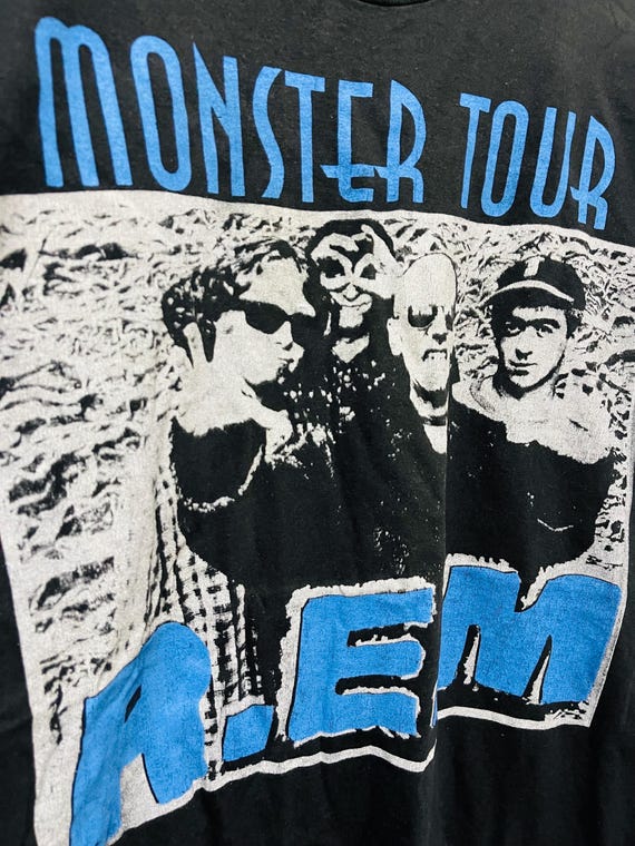 Vintage 90s REM Band : Monster World Tour 1995 T-Shir… - Gem