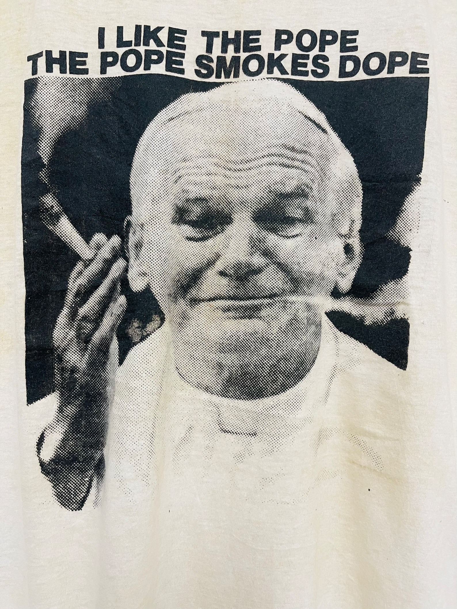 Vintage 80s Pope Smoke Dope Handprints T-shirt / Rare / Streetwear ...