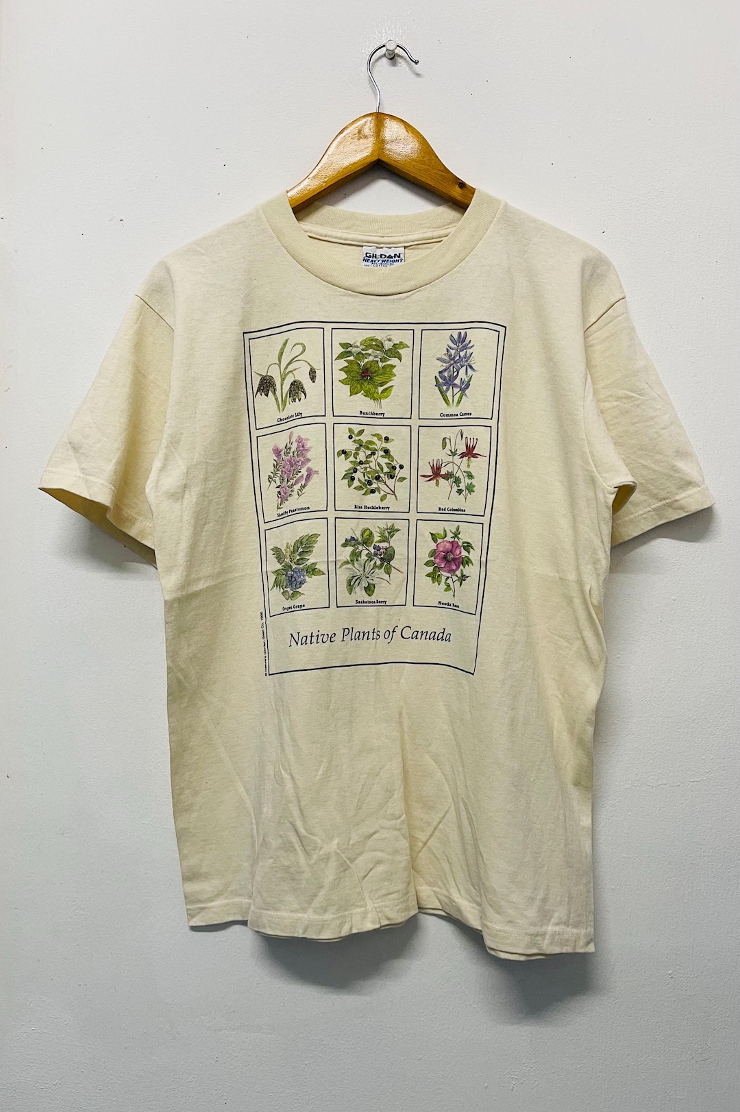 Vintage 90s Native Plants of Canada T-shirt : Garden Seeds Graphic Size ...