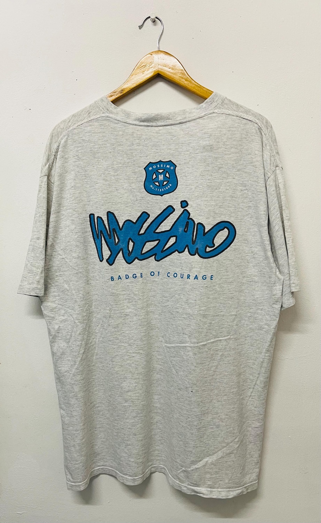 Vintage 90s Mossimo : Badge of Courage T-shirt / Streetwear / Graphics ...