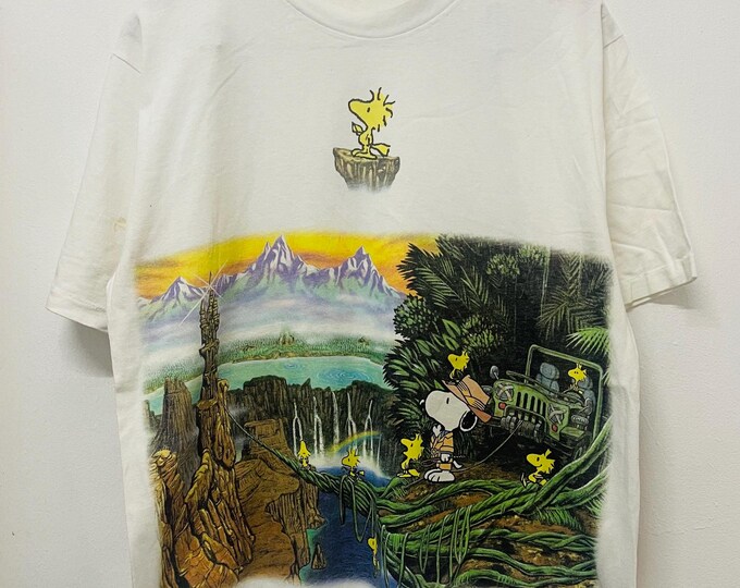 Vintage 90s Snoopy Pisa Art Tshirt Size XL - Etsy