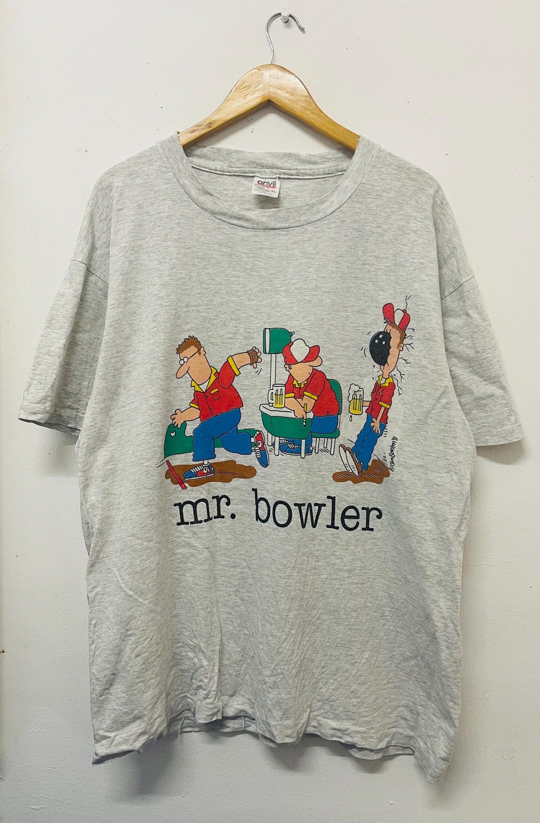 Vintage 90s Mr Bowler : Jim Benton 1991 T-shirt / Artwork / Rare ...