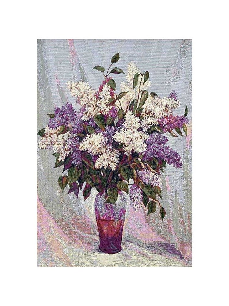 Gobelin Tapestry LILAC BOUQUET 15.5x22 in 40x56 Cm Wall Fabric - Etsy UK