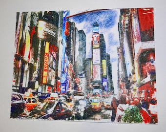 1955 NEW YORK Times Square Street Scene PHOTO - Etsy
