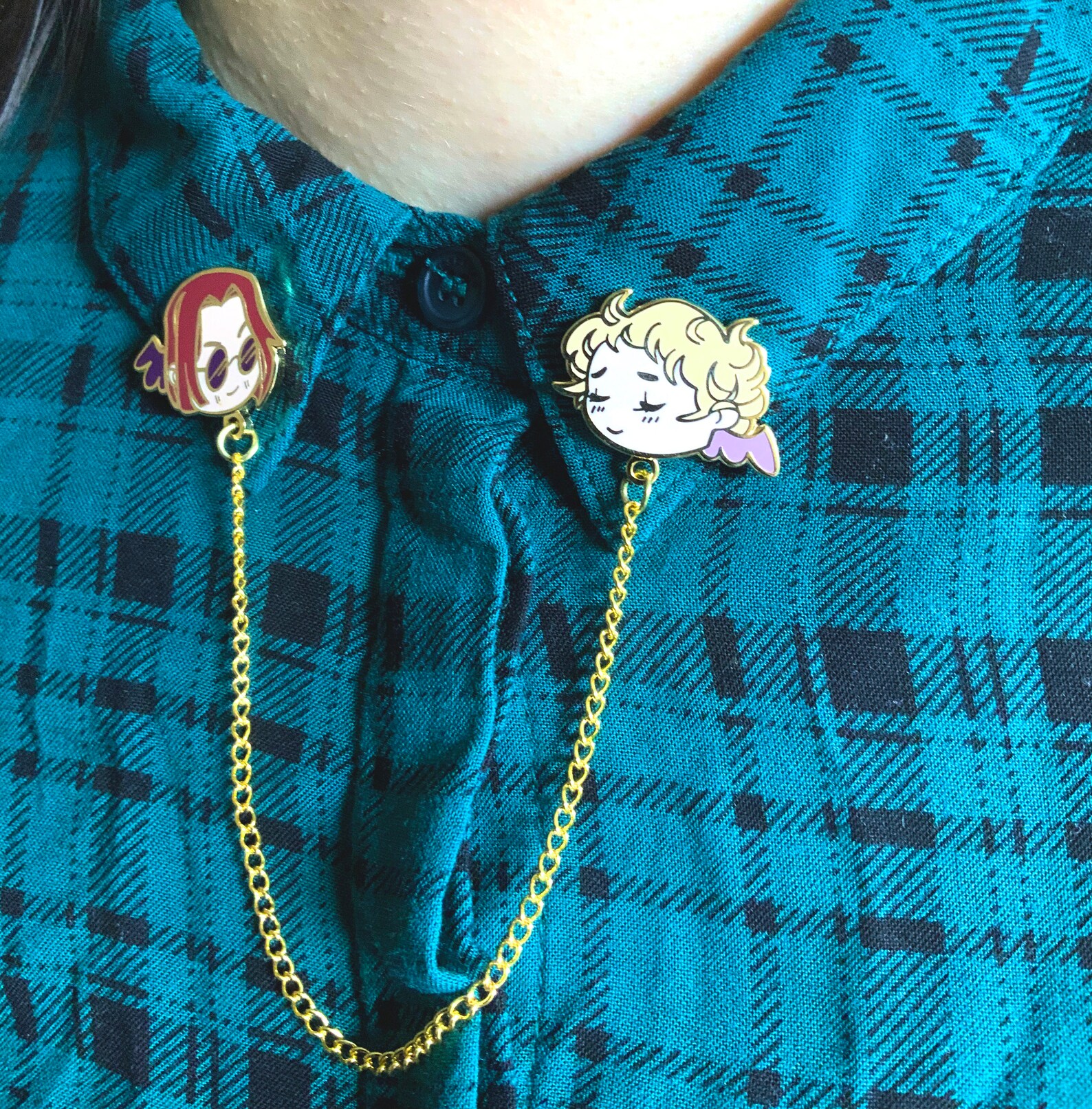 Good Omens Enamel Collar Pins | Etsy