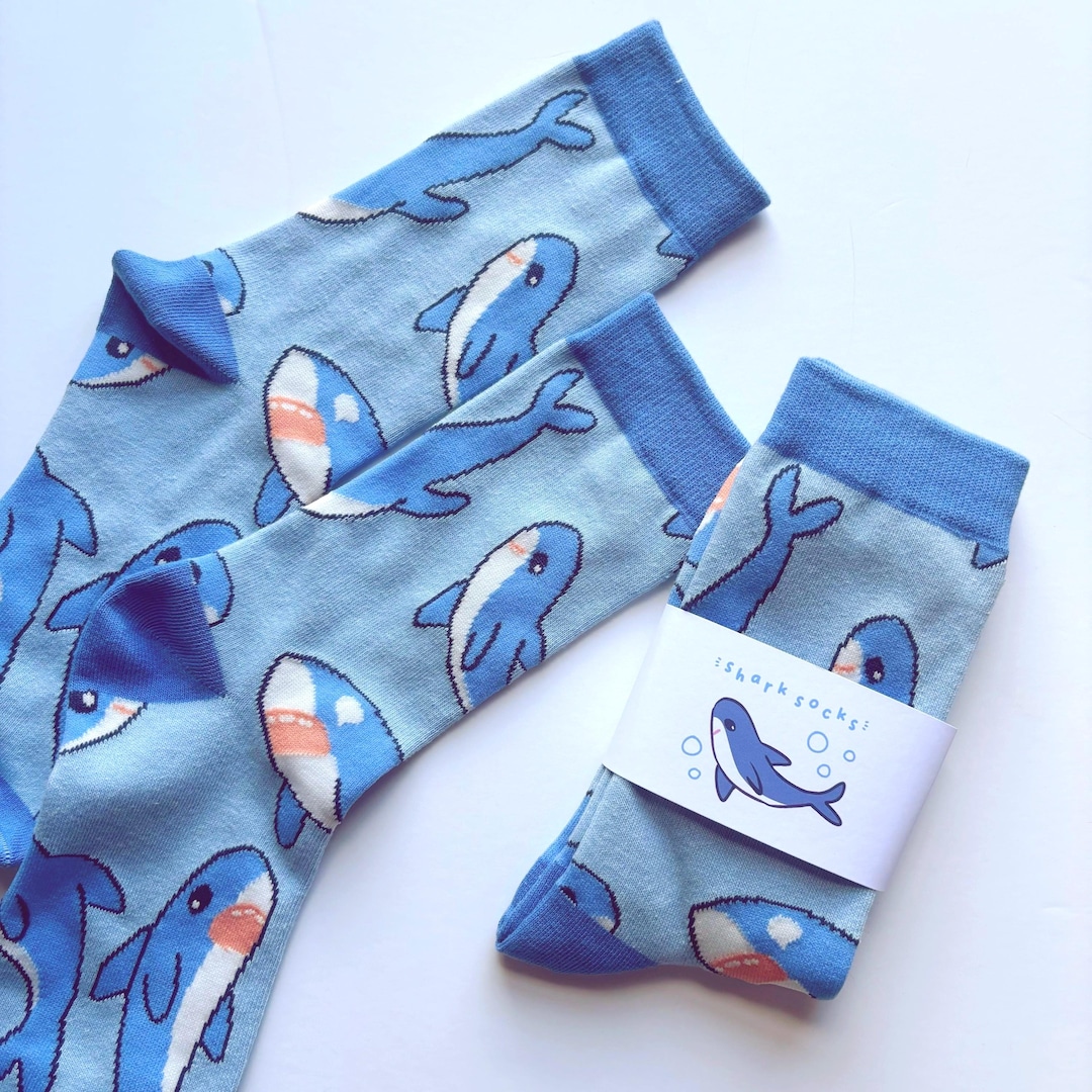 Cutecore Shark Socks, Weird Socks, Blahaj, Kawaii Weirdcore, Kidcore - Etsy