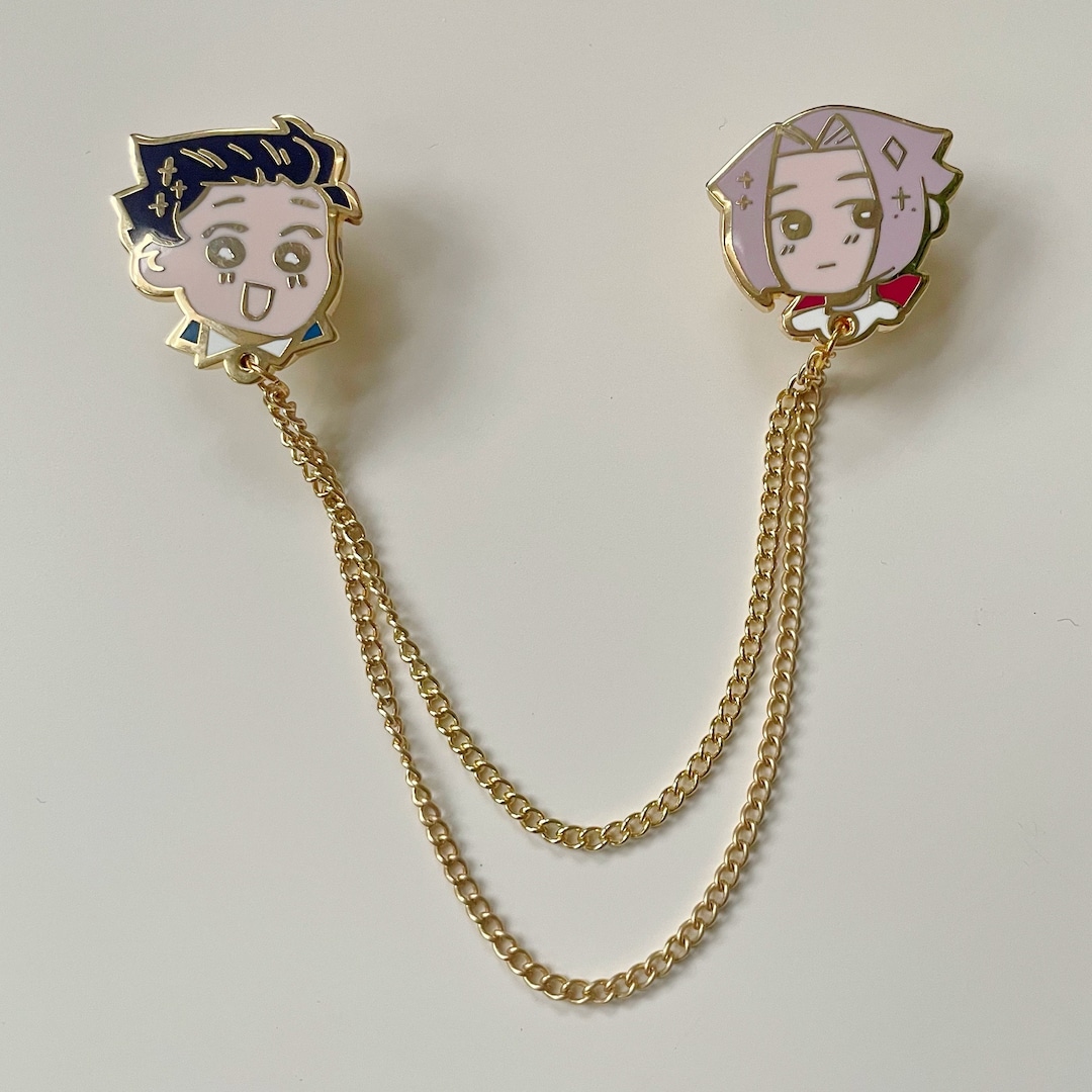 Narumitsu Collar Enamel Pins - Attorney Fan Enamel Pins, Game Enamel ...