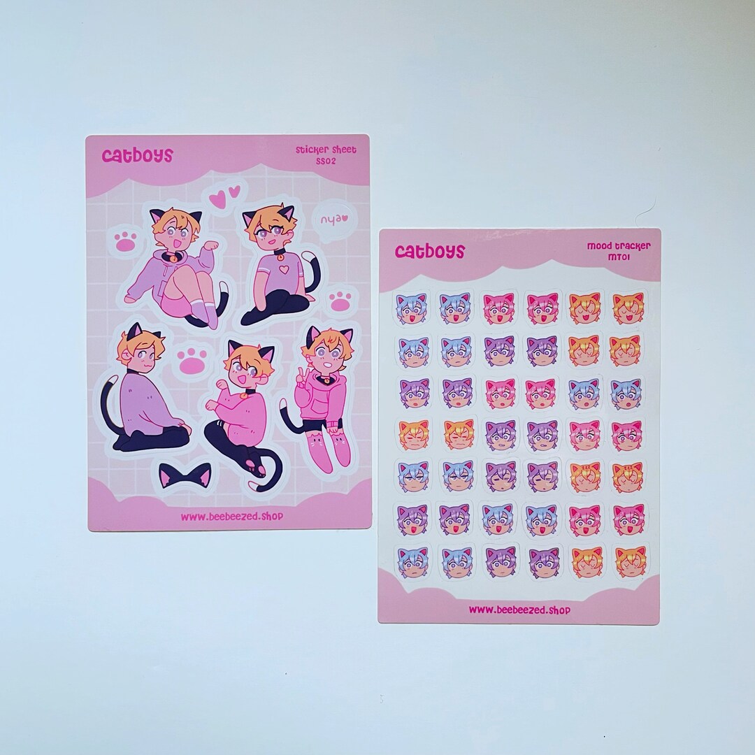 Catboy Sticker Sheet, Sticker Sheets for Planners, Catboy Stickers ...