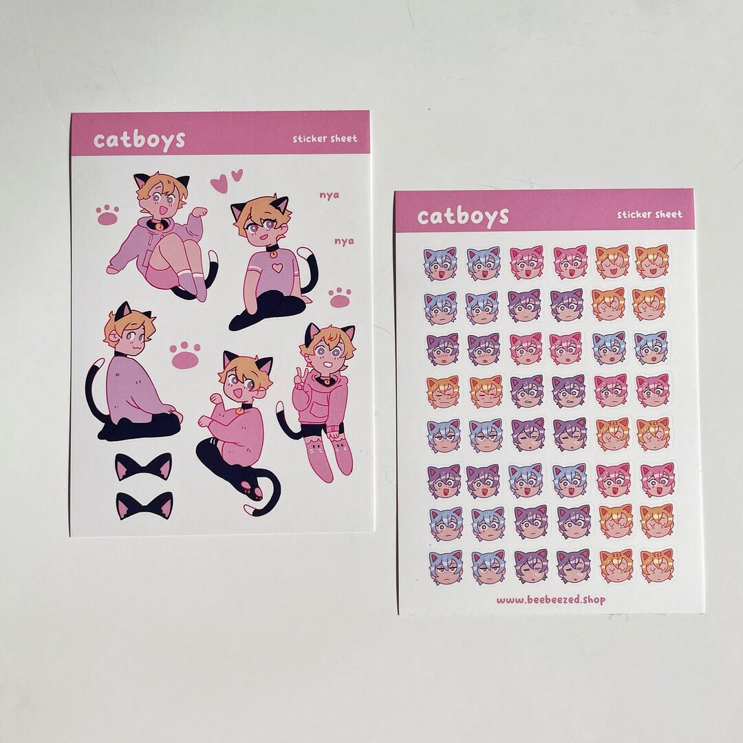Catboy Sticker Sheet, Sticker Sheets for Planners, Catboy Stickers ...