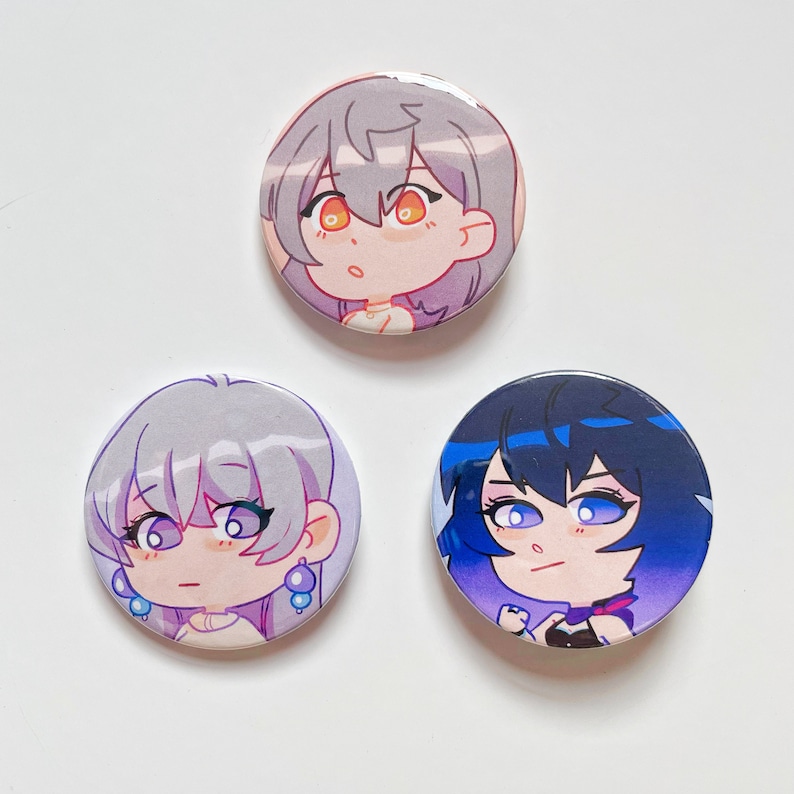Honkai Star Rail Pin Badge: HSR Character Button (45mm) - Etsy