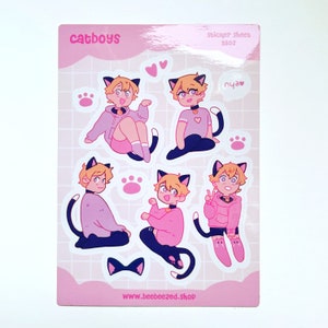 Catboy Sticker Sheet, Sticker Sheets for Planners, Catboy Stickers ...