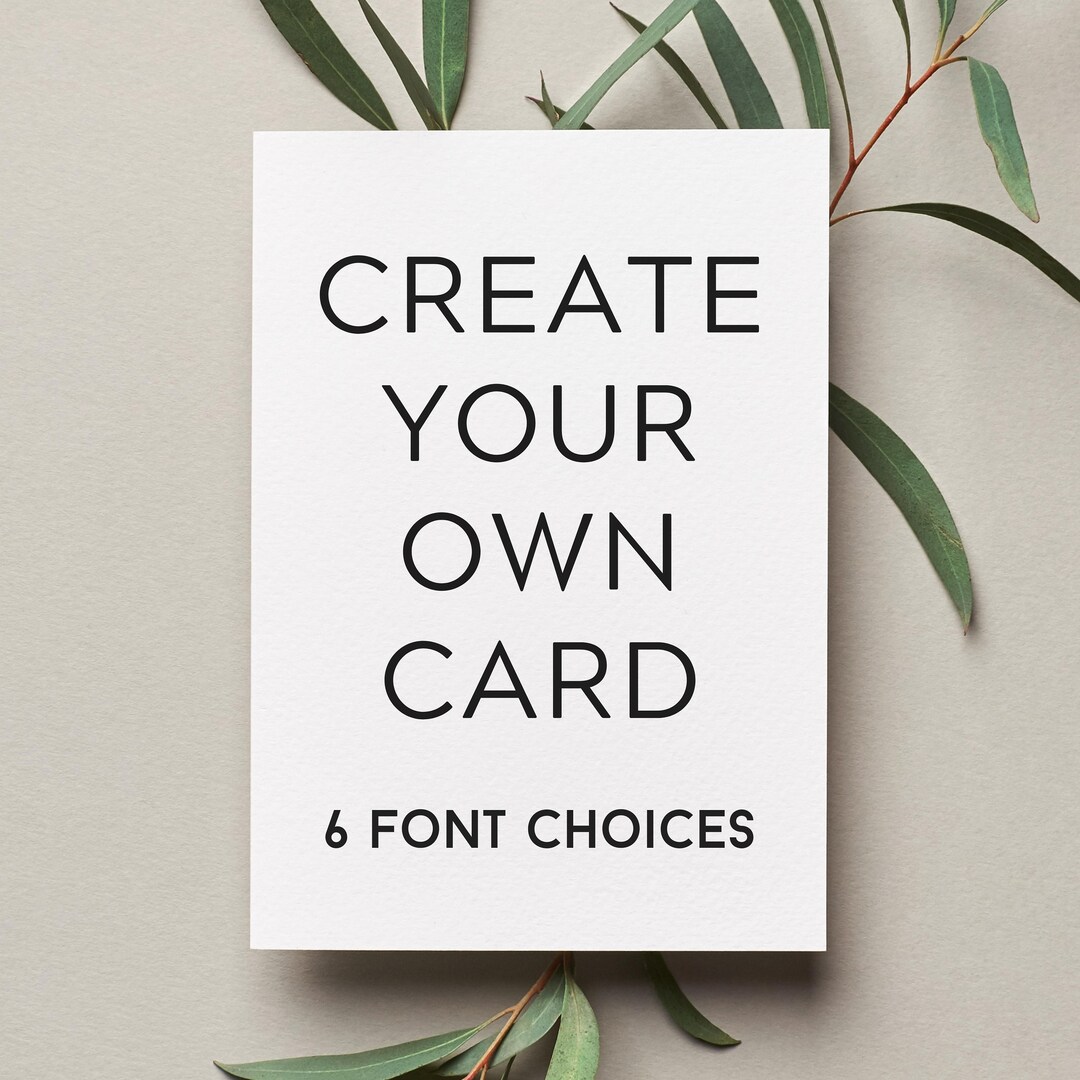 Personalised Text Card, Create Your Own - Custom Message Text, Famous ...