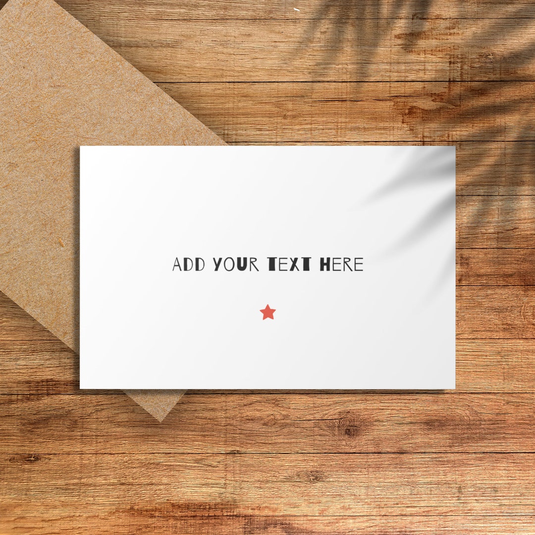 Custom Text Card: Craft Your Message, Unique Quote, Tailor-made ...