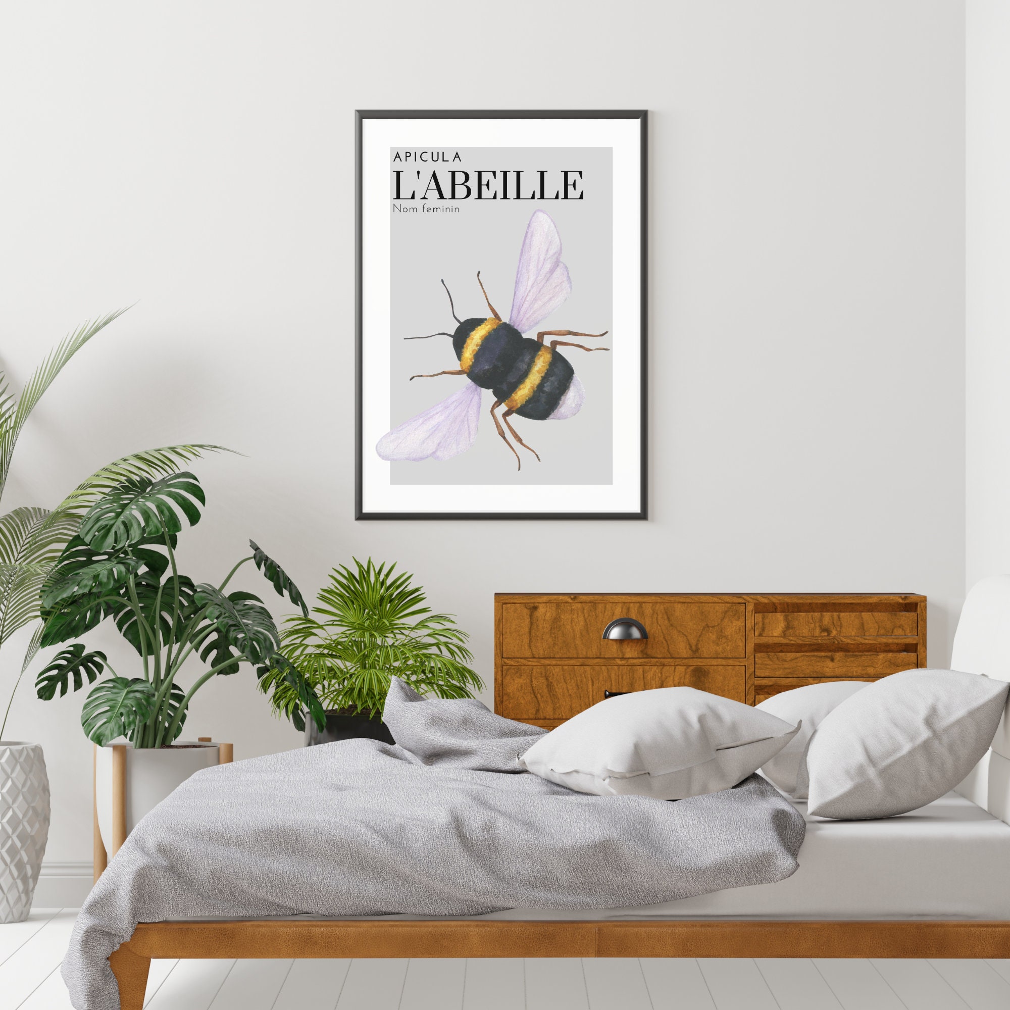 Bumble Bee Print, Bumble Bee Wall Art, French Vintage, Bumble Bee Decor ...