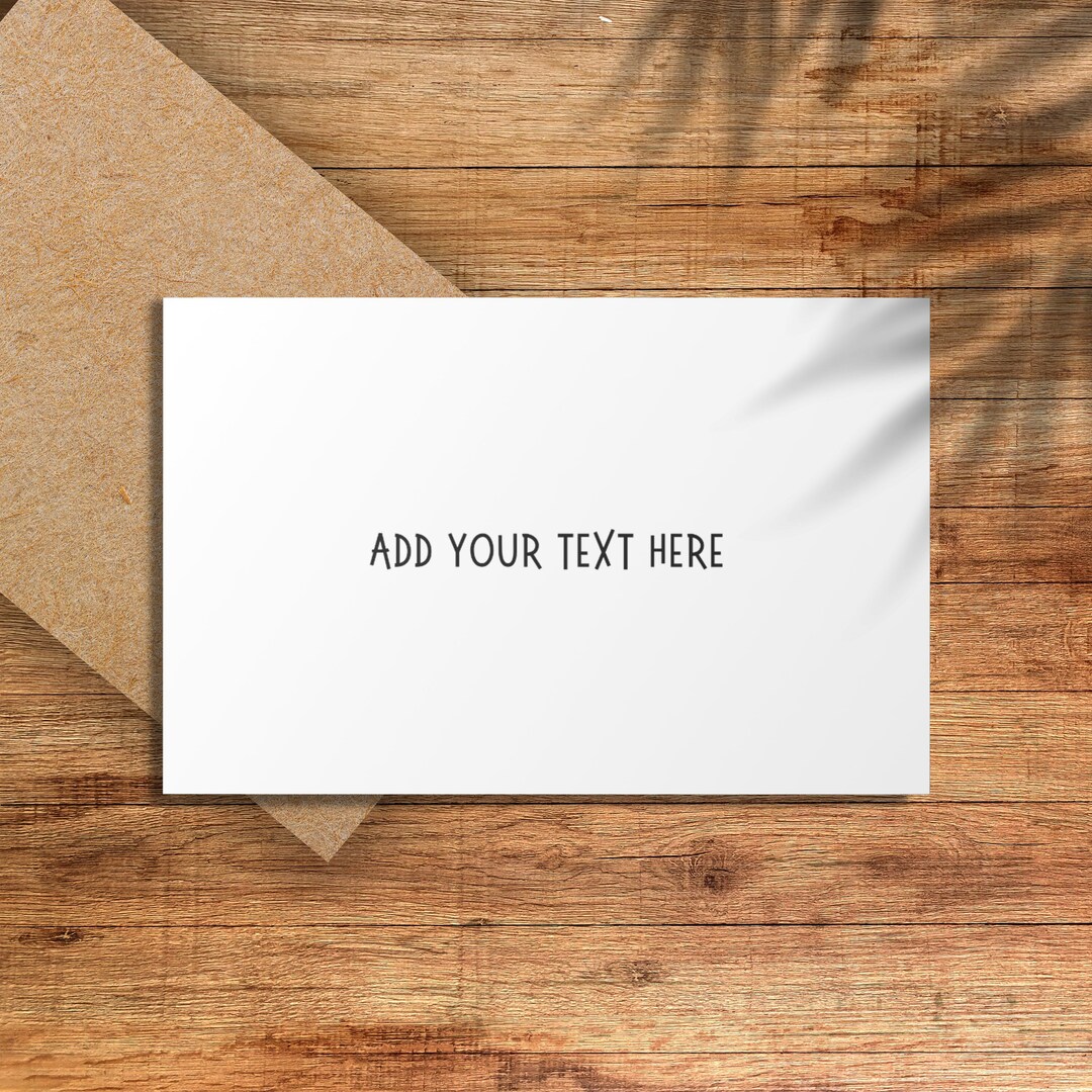 Personal Text Card: Design Your Own, Tailored Message, Iconic Saying ...
