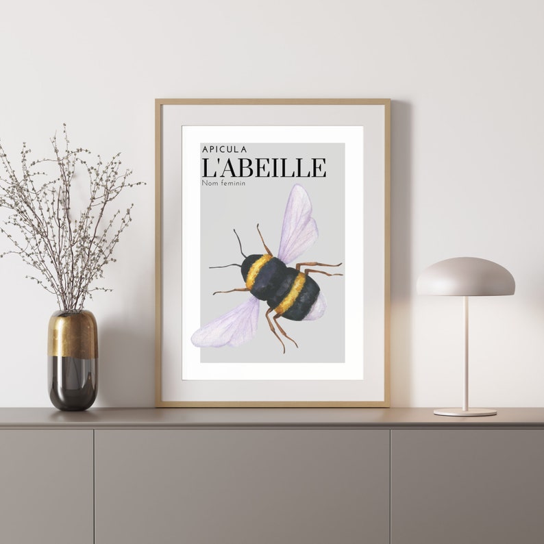 Bumble Bee Print, Bumble Bee Wall Art, French Vintage, Bumble Bee Decor ...