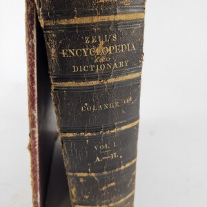 ZELL'S Popular Encyclopedia Dictionary Science Art Volume 1 & 2 Antique ...