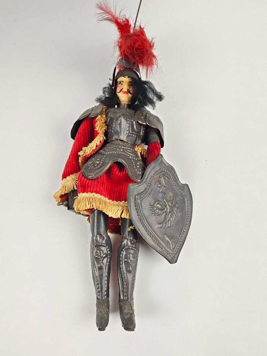 Vintage 15 Italian Sicilian Knight Orlando Marionette Rod Puppet Metal ...