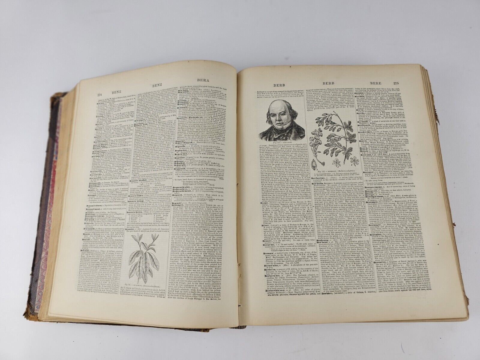 ZELL'S Popular Encyclopedia Dictionary Science Art Volume 1 & 2 Antique ...