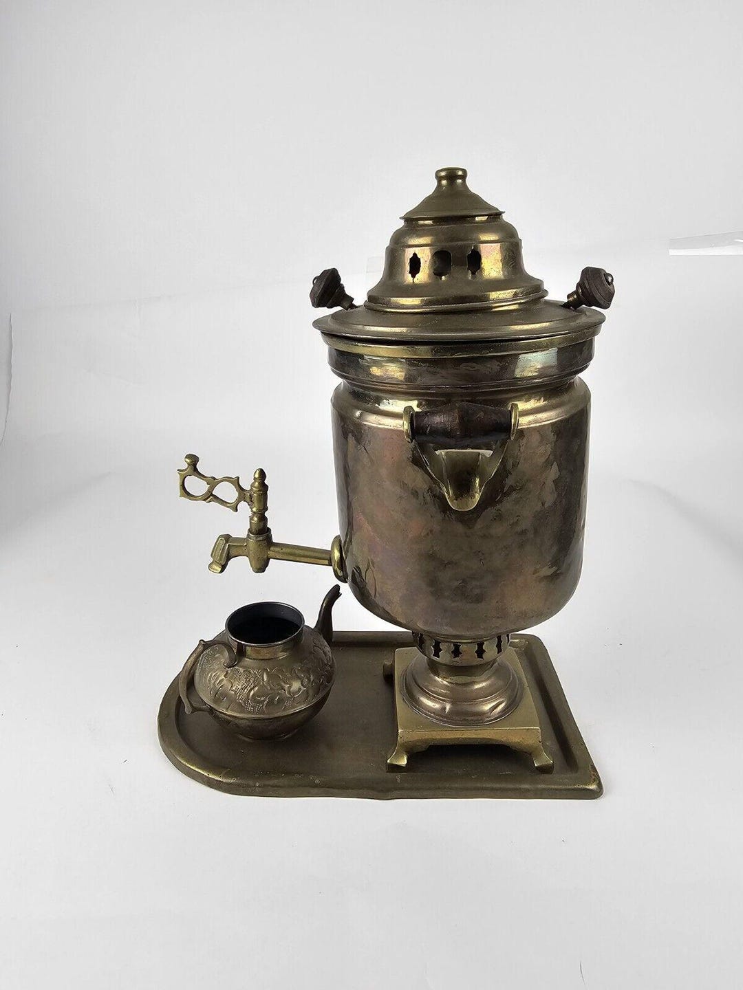 Antique Handmade Brass Samovar Tea Pot Kettle Persia Russia Russian? - Etsy