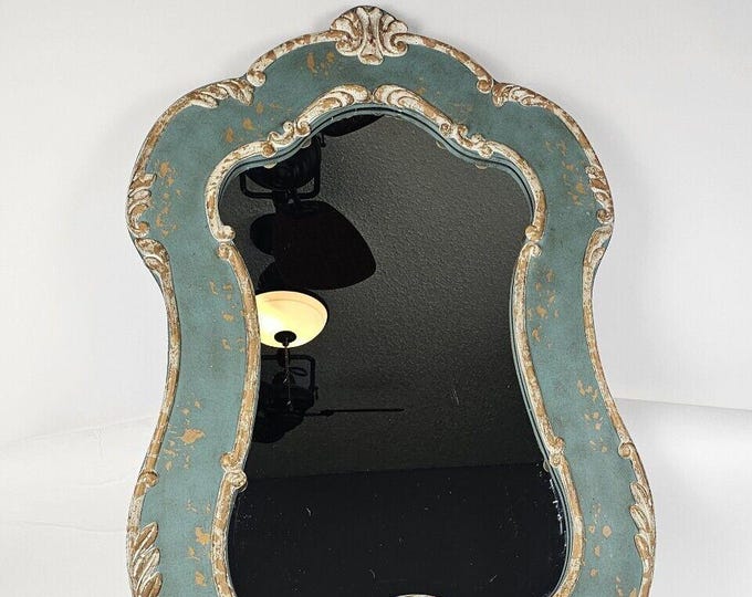 Distressed French Country Style Mirror Wood Wall Bedroom Living Home ...