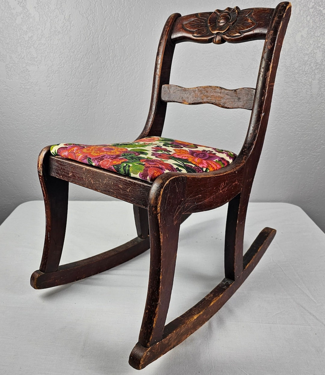 Vintage Child's Rocker 1940s Small Rocking Chair Duncan Phyfe Style ...