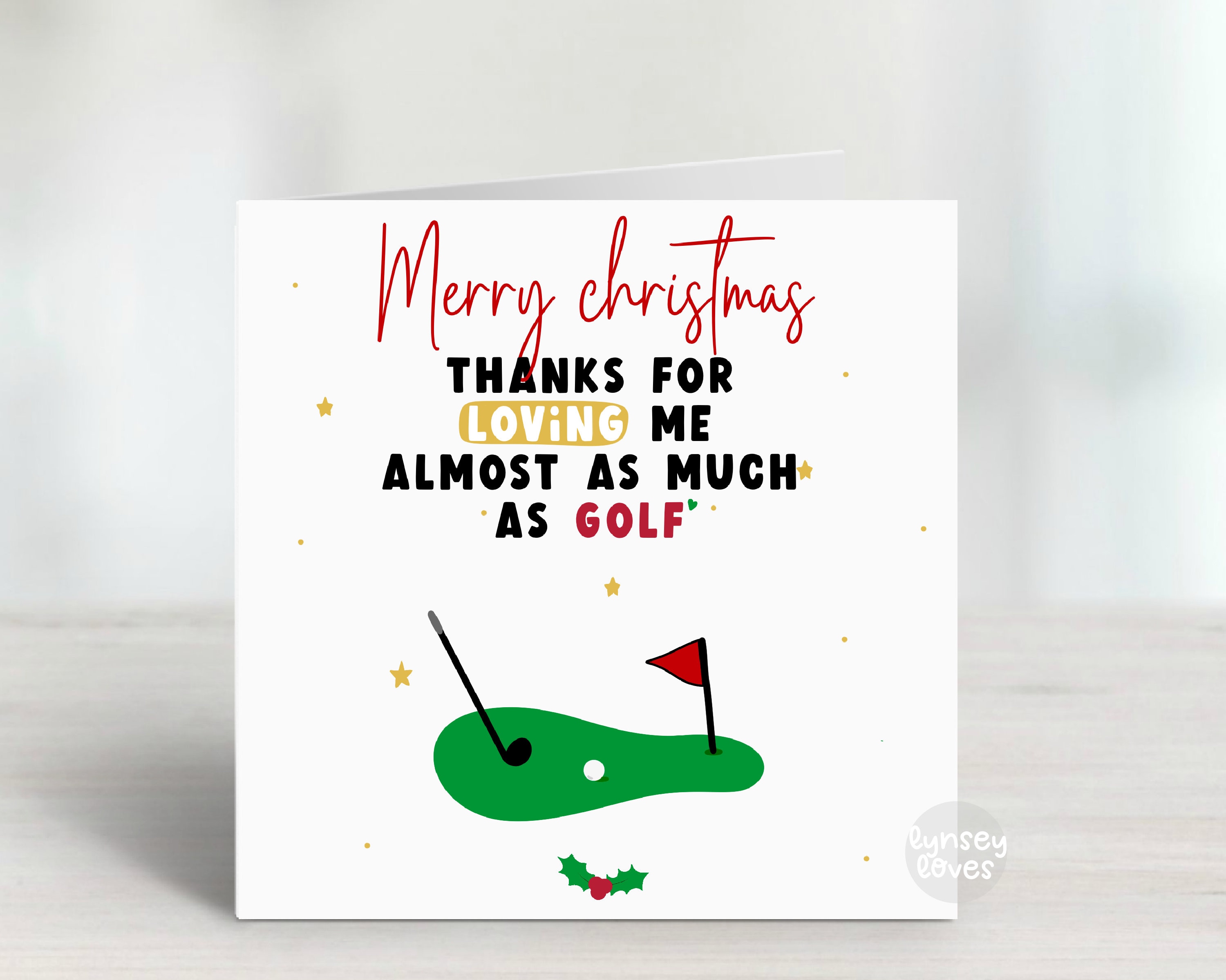 Golf Christmas Card Funny Golf Christmas Card Husband - Etsy UK
