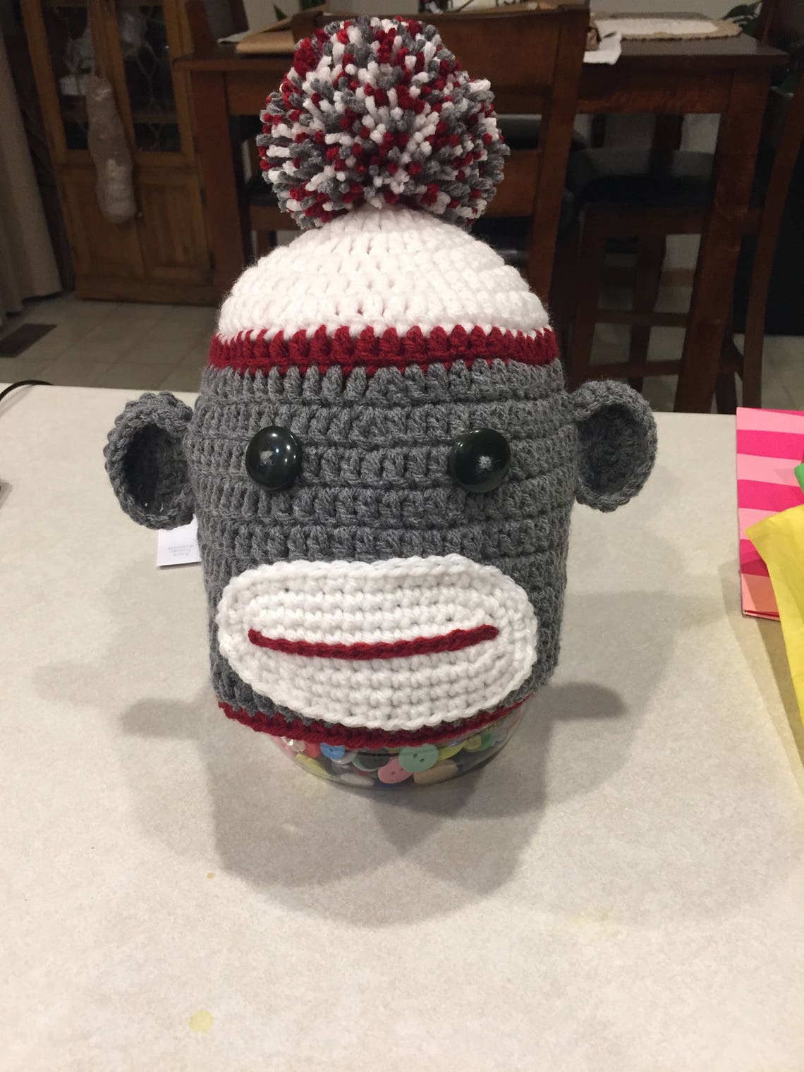 Sock Monkey Hat. With or Without Braids. Size Newborn to Toddler. - Etsy