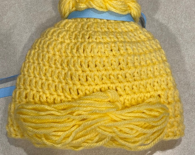 Cinderella Hat/wig. Size Newborn to Toddler. Braided Bun With Blue ...