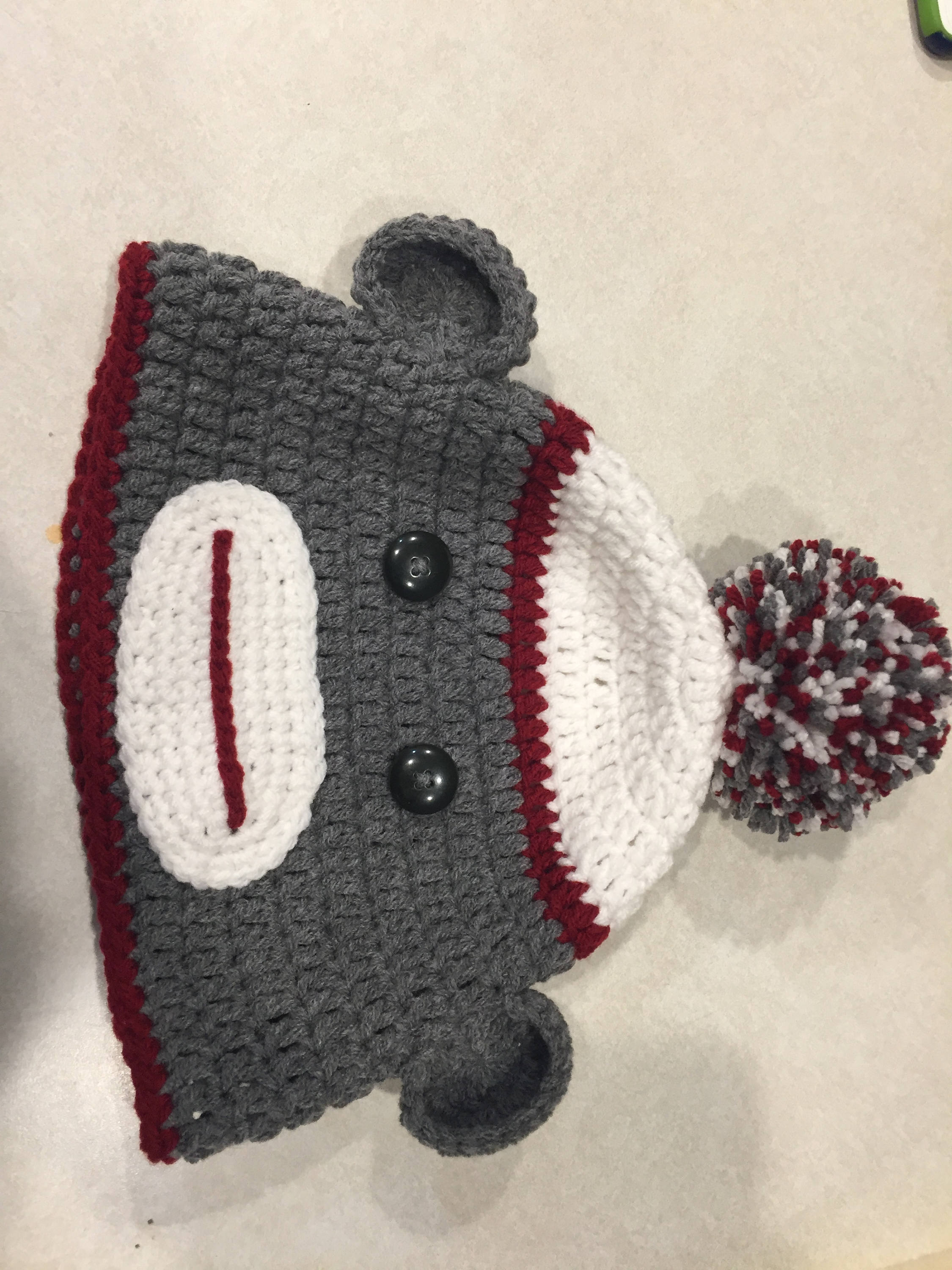Sock Monkey Hat. With or Without Braids. Size Newborn to - Etsy
