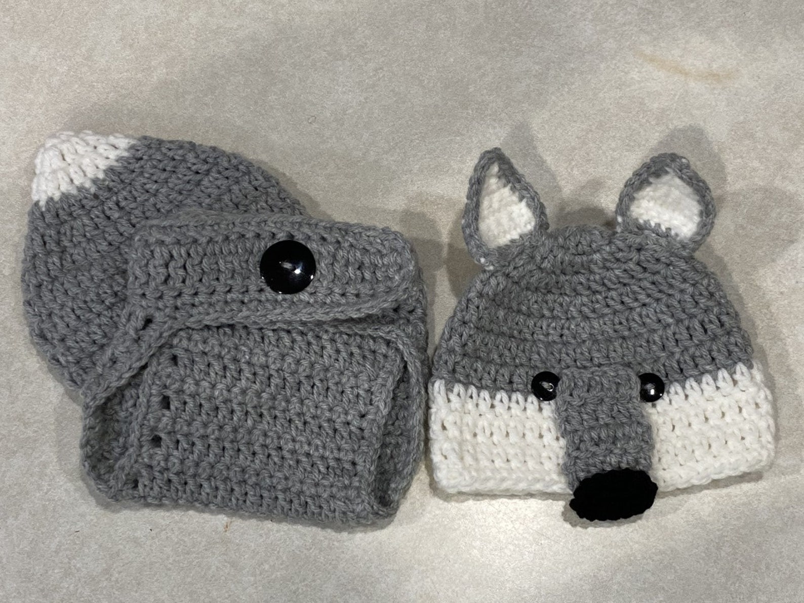 Wolf Hat Wolf Diaper Cover Photo Prop Newborn Baby Shower | Etsy