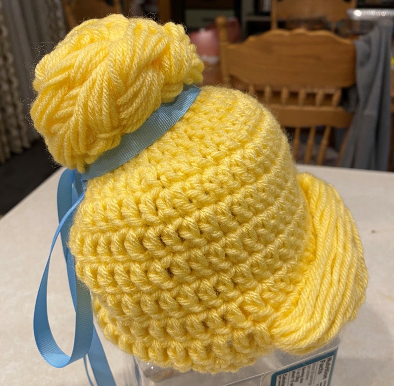 Cinderella Hat/wig. Size Newborn to Toddler. Braided Bun With | Etsy